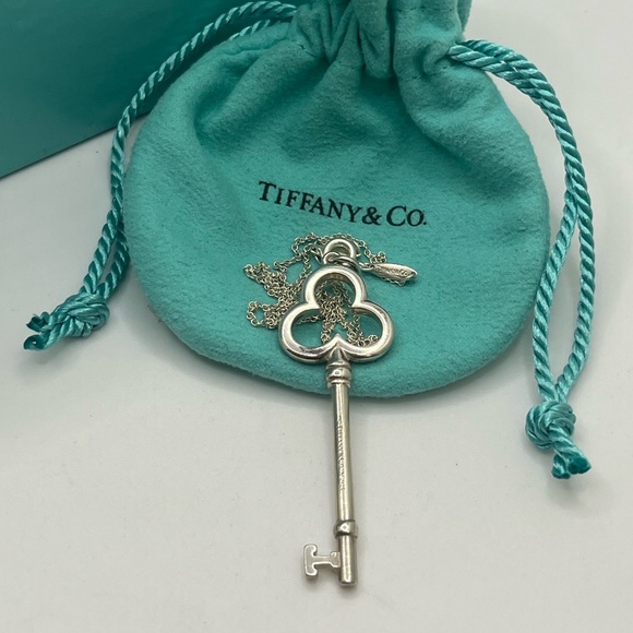 Tiffany & Co. | Jewelry | Tiffany Co Sterling Silver Trefoil Clover Key ...